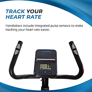 Stamina Upright Exercise Bike 1308 - Fitness Bike with Smart Workout App - Exercise Bike for Home Workout - Up to 300 lbs Weight Capacity Black