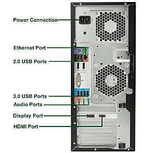 HP Z240 Tower Computer Desktop PC, Intel Core i5-6500 3.20GHz Processor, | 16GB Ram, 128GB SSD + 500GB HDD | HDMI, AMD Radeon RX-550 4GB Graphics, Wireless WiFi, Windows 10 (Renewed)