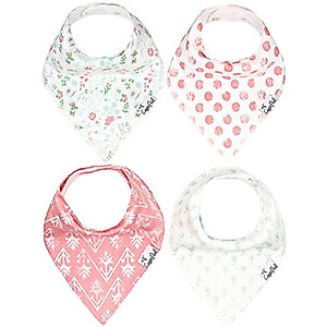 Copper Pearl Baby Bandana Drool Bibs for Drooling and Teething 4 Pack Gift Set “Claire Set