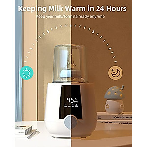 Tizwis Baby Bottle Warmer for Breastmilk or Formula, Fast Baby Milk Warmer with Timer, Smart Temperature Control, Multifunctional Bottle Warmers with Defrost, Thaw, Keep, Heat Baby Food Jars Function