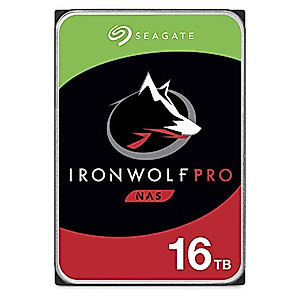 Seagate IronWolf Pro 16TB NAS – 3.5 Inch SATA 6GB/S 7200 RPM 256MB Cache for Raid Network Attached Storage, Data Recovery Rescue Service (ST16000NE000) (Renewed) Internal Hard Drive HDD