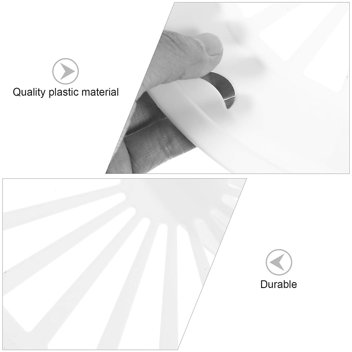 Hemoton 10pcs Grill Plate Food Service Tray Reusable Paper Plate Countertop Fruit Basket Plastic Tableware Tray Cutlery Tray Plastic Pallet Picnic Supplies Oval Salad Plate White Travel