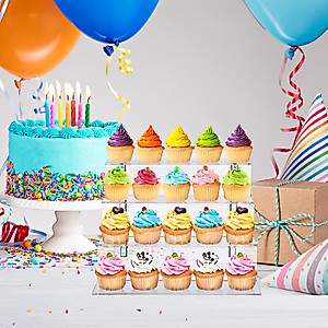 YIDITTHOPE 12 Inch Acrylic Shelf in 3 Pack, 4 Tier Perfume and Cologne Organizer, Funko POP Shelves Tiered Riser Display Stand, Acrylic Display for Decoration