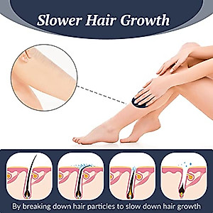Crystal Hair Eraser,Reusable Crystal Hair Remover Magic Painless Exfoliation Hair Removal Tool, Magic Hair Eraser for Back Arms Legs Fast & Easy Crystal Hair Eraser for Women and Men -Ink Blue
