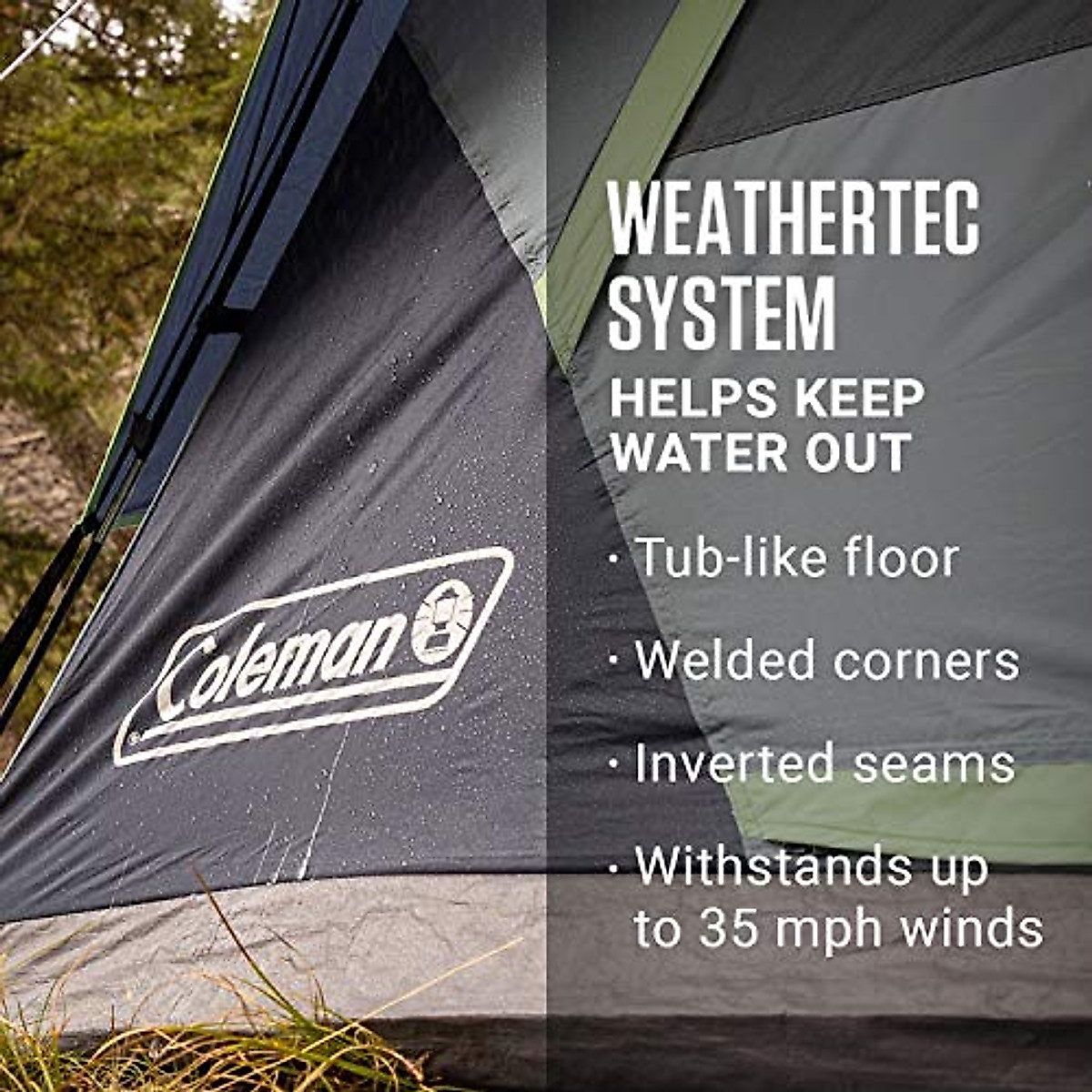 Coleman Skydome Camping Tent with Dark Room Technology, 8 Person