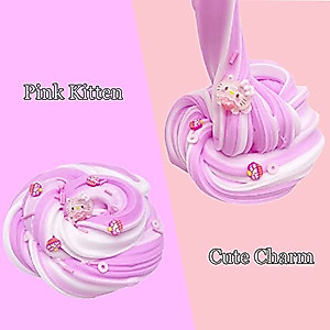 UIVIEHIR 8 Pack Butter Slime Kit for Kids, Two-Toned Colorful Stress Relief Toys, Birthday Gifts, Party Favors for Girl Boys 6 7 8 9 10 11 12