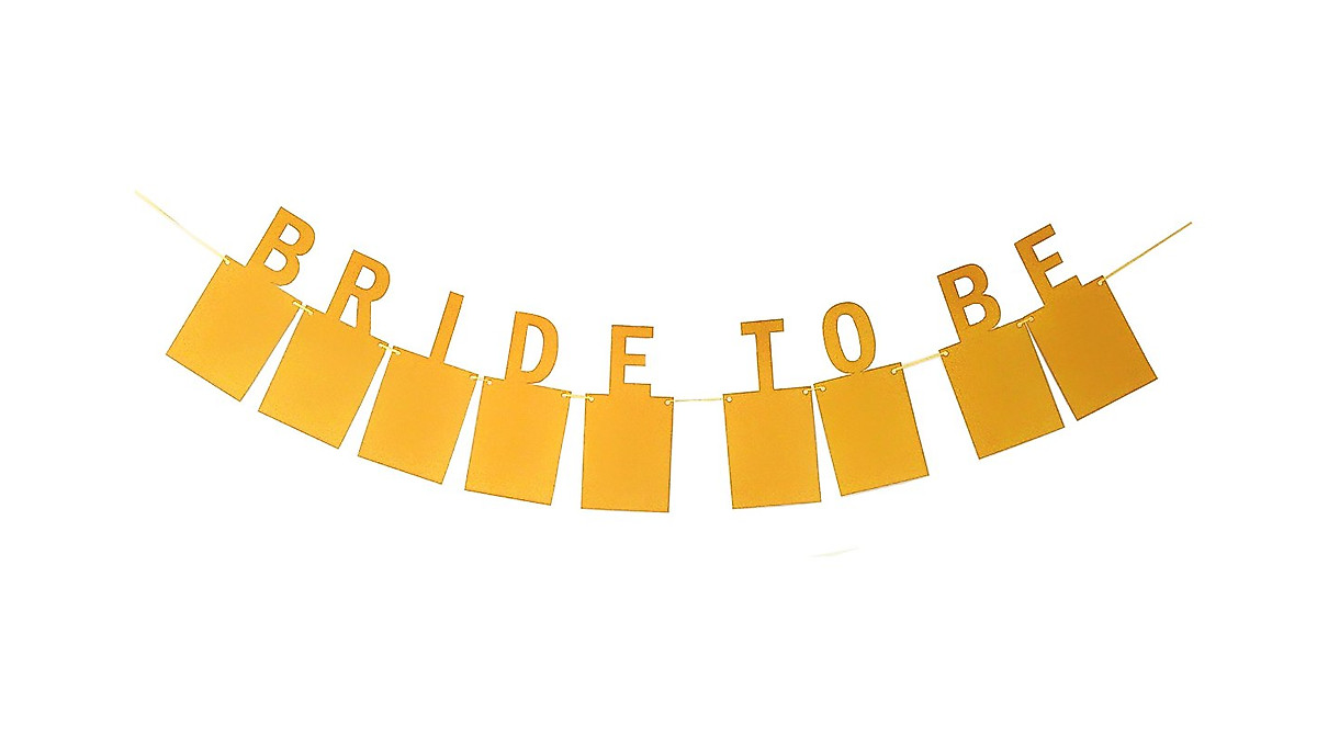 Bride to Be Photo Banner - Elegant Gold Wedding Decoration