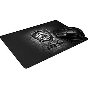 MSI Agility GD20 Premium Gaming Mouse Pad, Standard Medium Size,Ultra Smooth Micro-Tex Textile Surface,Anti-Slip Natural Rubber Base,Extra Thick,Perfect for Laser and Optical Mice,12.5” X 8.7” X 0.2”