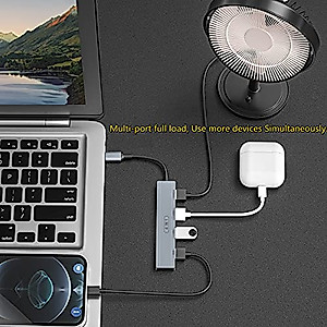 TargetGo USB C Hub with 4 Ports, Aluminum Type USB C to USB 3.0 Adapter for iPhone 15, Laptop, MacBook Pro/Air, iPad Pro, Chromebook, Pixelbook, XPS, Galaxy S10+/S10/S9/S8...