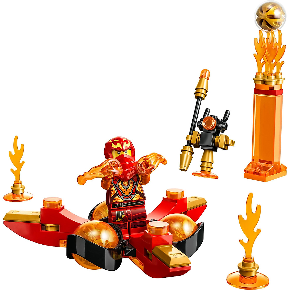 LEGO NINJAGO Kai’s Dragon Power Spinjitzu Flip 71777 Red Ninja Toy Building Set with Kai Minifigure; Gift for 6 year old Boys, Girls and Ninja Fans Who Love Buildable Action Figure Playsets
