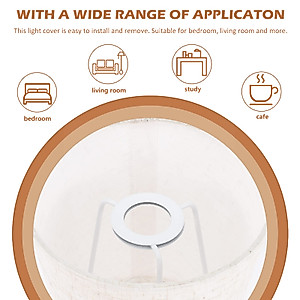 OSALADI Lamp Shades Drum Lamp Shade Cloth Lamp Shade Clip On Bulb Light Cover E14 Decorative Chandelier Protector Table Light Shell Cover Lamp Shade for Floor Table Wall Lamp Small Lamp Shades