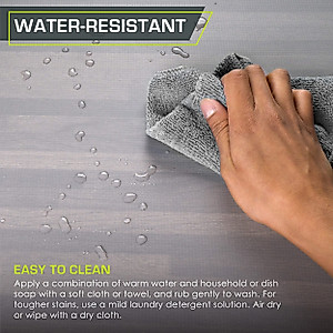 ProsourceFit Wood Grain Puzzle Mat 1/2-in, 6 EVA Foam Interlocking Floor Tiles (24SQ FT) for Secure Indoor Room Workout Flooring and Playmat, Slate Grey