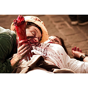 XONOR Halloween Human Arm Plastic Soft Hands Bloody Dead Body Parts Haunted Halloween Decorations, 2-Pieces (Left and Right)