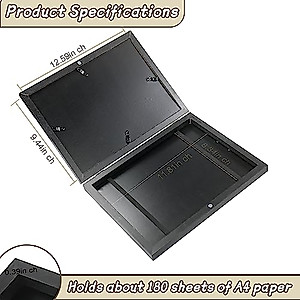 biuonga Kids Art Frames, Front Opening Picture Display for 3D Art, A4 Artwork, Crafts, and Drawings, Holds up to 50 Pieces, Perfect for Hanging, Portfolio Storage, and Children's Art (Black) 1pc