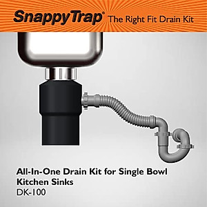 Snappy Trap 1 1/2" Drain Kit for Single Kitchen Sinks, Bar Sinks and Laundry Sinks