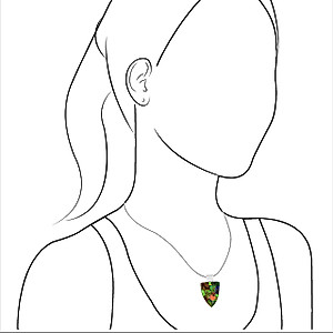 Starborn Ammolite and Sterling Silver Shield Pendant