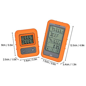 Portable Wireless Thermometer TS-TP20 Wireless Remote Digital Double Needle Probe Display Digital Cooking Food Meat Thermometer