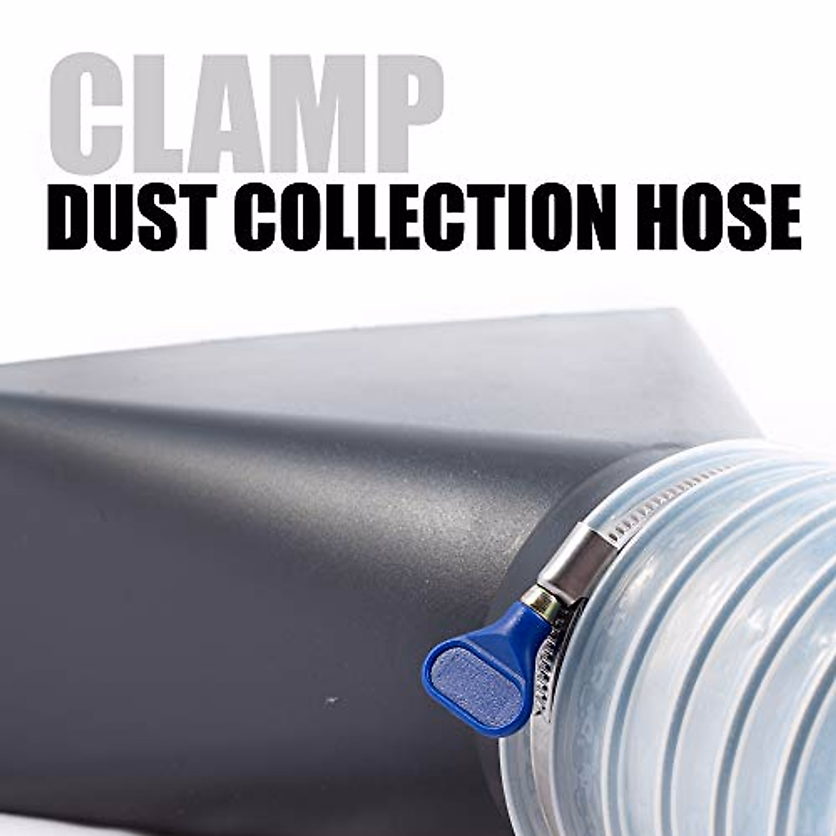 2 1/2 Inch Thumb Screw Key Adjustable 304 Stainless Steel Hose Clamps, Pipe Clamp, Worm Gear Clamps, Dryer Vent Clamp, Dust Collection, Automotive, RV Clamp 10 pack … (2 1/2" Hose Clamps)