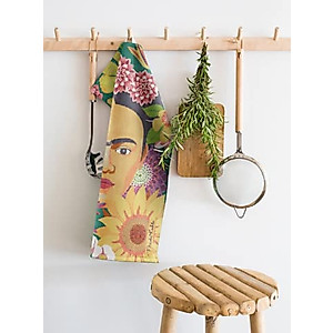 Ekelund Weavers - Frida Kahlo Design 'Flores' -100% Organic Cotton Dish Towel - @14 x 21 inches