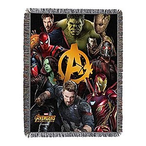 Marvel's Avengers, "Find Them" Woven Tapestry Throw Blanket, 48" x 60", Multi Color