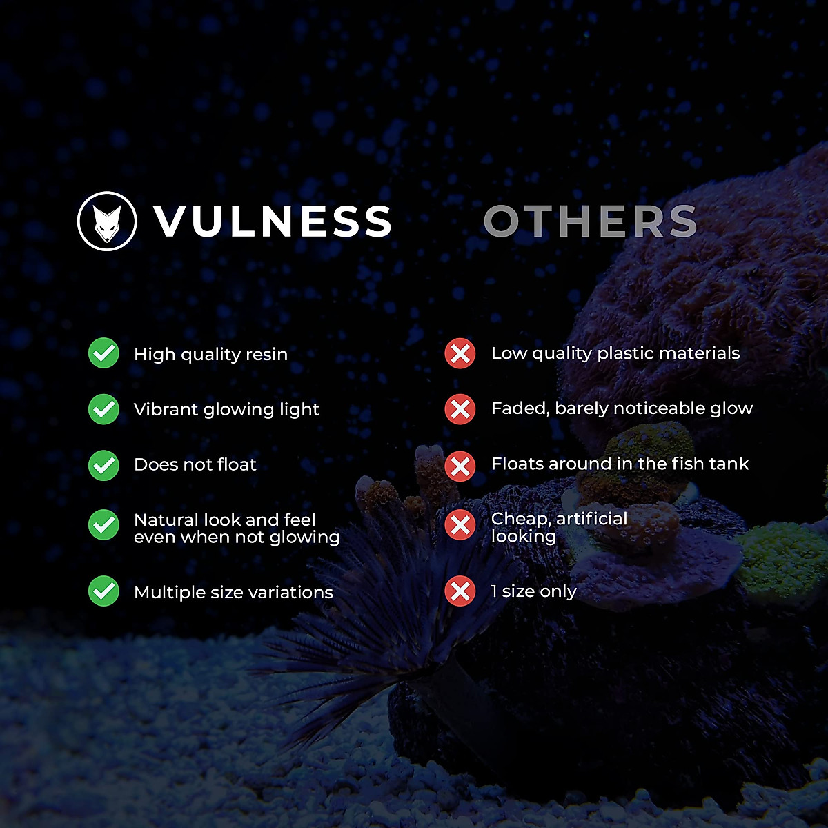 VULNESS Glow in The Dark Rocks Decorations - Ideal for Yard, Walkway, Driveway, Pathway, Backyard, Garden, Room Decor, Planter Aesthetic, Aquarium Fish Tank Accessories, Betta Gravel (0.4-0.6 inch)