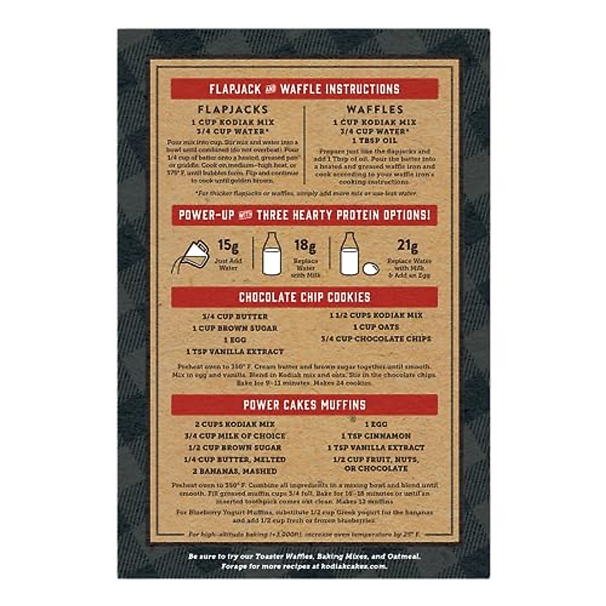 Kodiak Cakes Protein Pancake Power Cakes, Flapjack and Waffle Baking Mix, Buttermilk, 20 Oz, (Pack of 6)