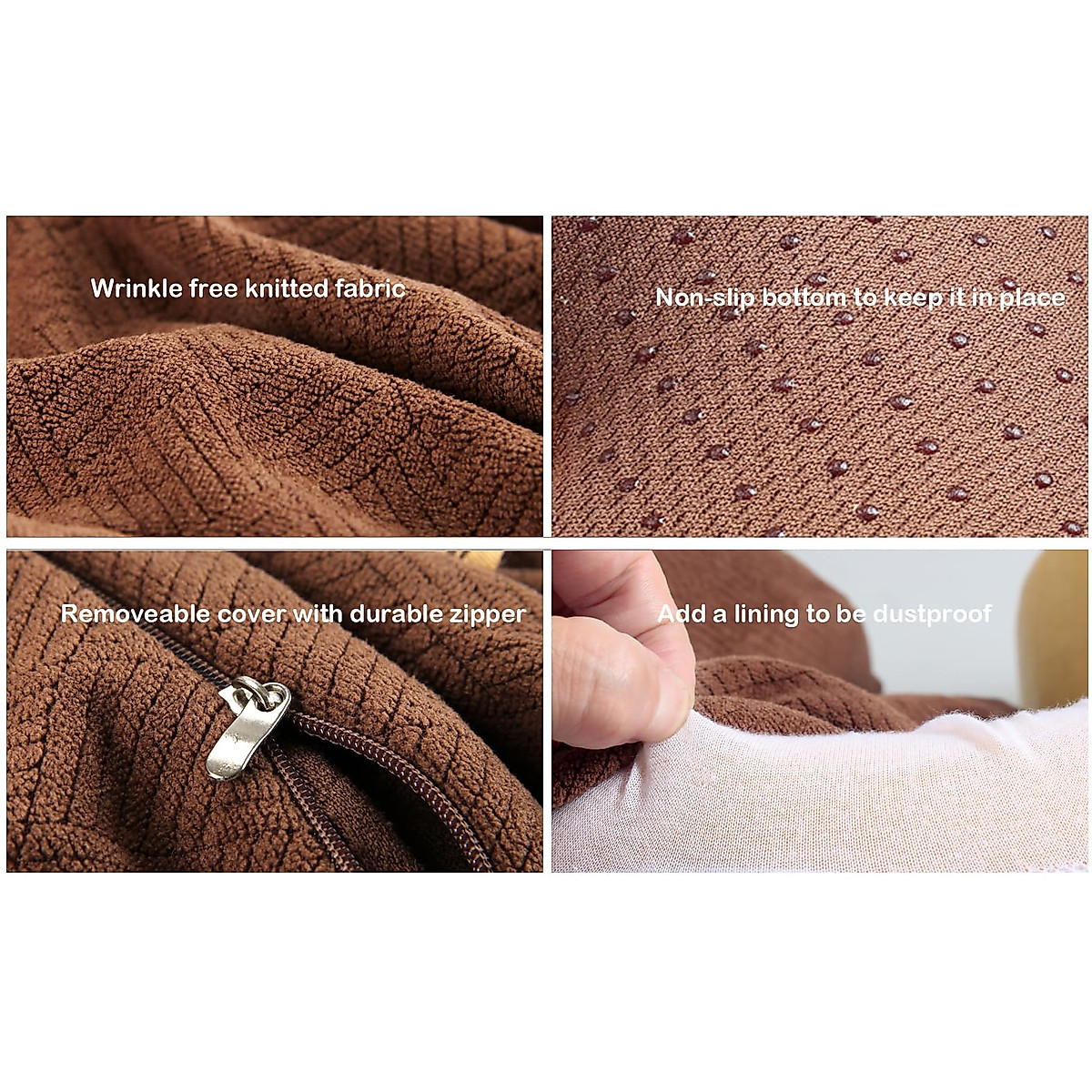 Sigmat Recliner Cushion for Elderly with Memory Foam 20x20x3 Inches Large Square Seat Cushion for Recliner Chair, Floor Pillow, Truck Seat Cushion Camel