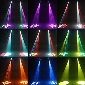Tomshine Moving Head 15 colours and 8 gobos DJ Lights 9 / 11 Channel 30W LED Stage Light with colours mix for Party Disco DJ Show KTV