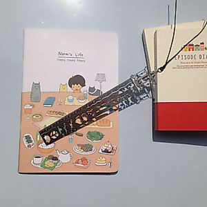 Sujosa 4pcs Metal Stencil Ruller Bookmark for Bullet Journals Art Journals Jotting