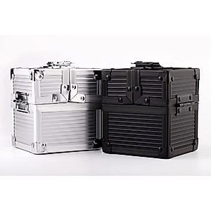 Metal Black Deck Box Dice Box for Deck Protector storage Trading Cards TCG Ultra Pro Sleeve MTG Magic FaB YGO EDH Commander Toploader TCG PTCG