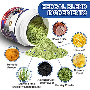 Dog Teeth Cleaning Powder, Dog Breath Freshener, Dog Dental Powder with Natural Herbal Blend, Targets Tartar, Reduces Plaque & Bad Breath, Dog Dental Care Made Easy, for All Ages, 6.35oz