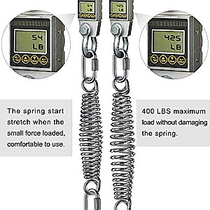 SELEWARE Heavy Duty Swing Springs for Hammock Chair, Porch Swing, Hammock Stands Mount, Innovative Conical Shape & Double Closed Ring Design Up to 400 lbs, w/Locking Carabiners(2 Pack)