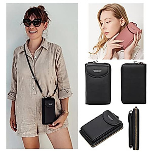 Original Clutch Wallet, PU Leather Crossbody Cell Phone Bag for Women Wallet Purse, High Original Capacity Clutch Wallet (Black)