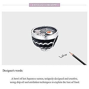 Bracelet Charm Japanese Ramen 925 Sterling Silver Charm Fits For Pandora Bracelet, European Charms Bracelet, Women Gift