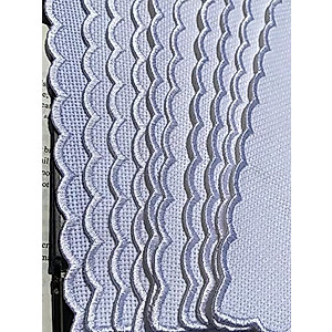 10pcs Pure White Embroidery Edged Book Mark to Cross Stitch, Blank Cross Stitch Bookmark for DIY