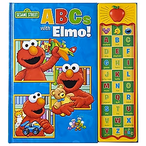 Sesame Street - ABCs with Elmo! 30 Button Sound Book – Great for Learning First Words and the Alphabet - PI Kids