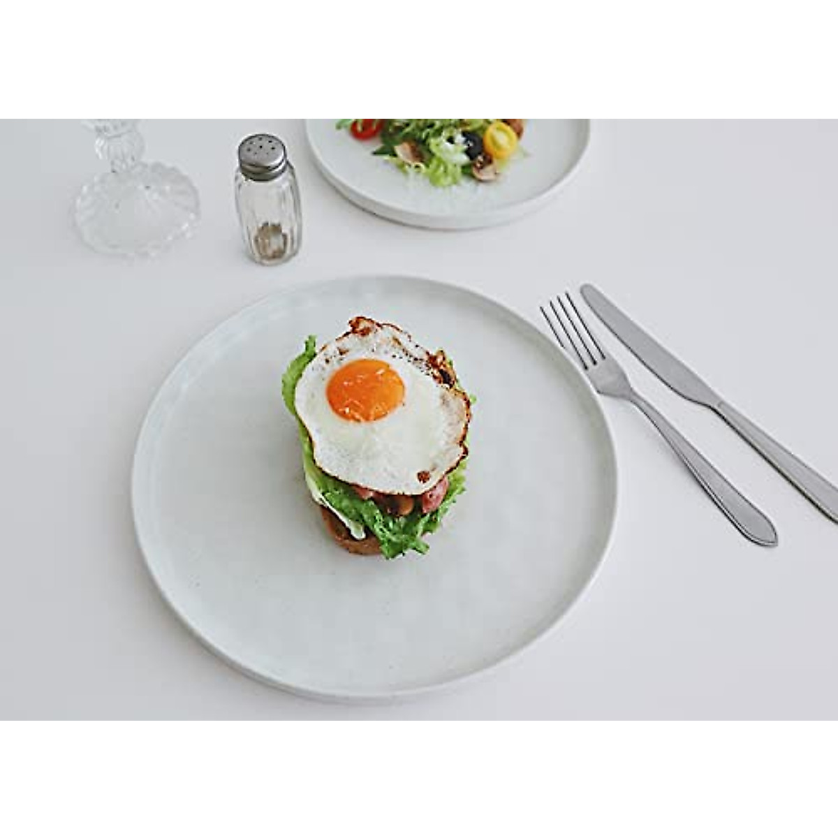 Famiware Mars Plates and Bowls Set, 12 Pieces Dinnerware Sets, Dishes Set for 4, White