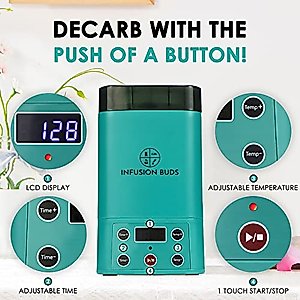 Decarboxylator Machine For Herbs- Decarb Box with Smell Proof Canister. Decarb Machine Magically Activates Herbs for Infusion of Butters, OIls and Tinctures - Odorless and Easy To Use- eBook Included!