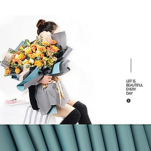 20 Counts/Flower Wrapping Paper,Romance Florist Bouquet Supplies,DIY Crafts,Gift Packaging or Art Gift Box Packaging, Waterproof Floral Wrapping Paper 24X 24Inch.