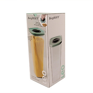 Berghoff LEO PP Tall Smart Seal Food Container 2.4 qt., Square, Airtight Lid, Silicone Ring, Stackable, Twist Lock, Maximizes Storage Space