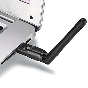 EASTECH Wireless WiFi USB Dongle Stick Adapter RT5370 150Mbps for MAG 254 250 255 270 275 IPTV Set-Top Box, Jynxbox, Linkbox, Raspberry Pi, Pc Laptops Desktop, for Win7, Win8, Mac OS, Linux