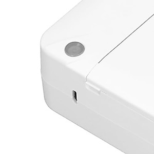 ANGGREK Pocket Printer, Portable 200dpi Thermal Printer HD Print with 1 Roll Paper for Student for Journal (White)