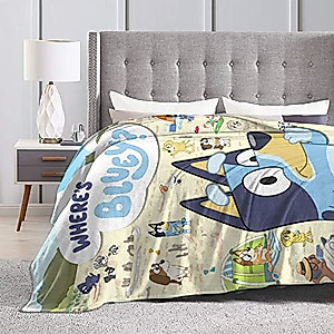 XIANGRIKUI Air Conditioner Blanket Cartoon Blanket Soft Cozy Throw Blanket Flannel Blankets for Bed Couch Living Room 80''X60''