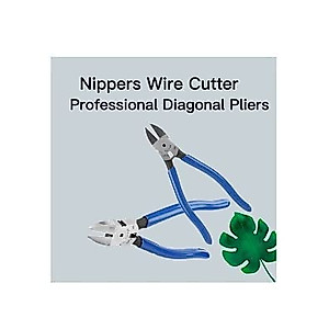 8inch Blue Diagonal Flush Wire Cutting Pliers Precision Side Cutters Pliers Ideal for Clean Cut and Precision Cutting Needs (1)