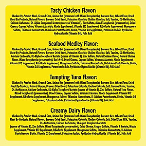 TEMPTATIONS Classic Crunchy and Soft Cat Treats Feline Favorite Variety Pack, 3 oz. Pouches,4 Count