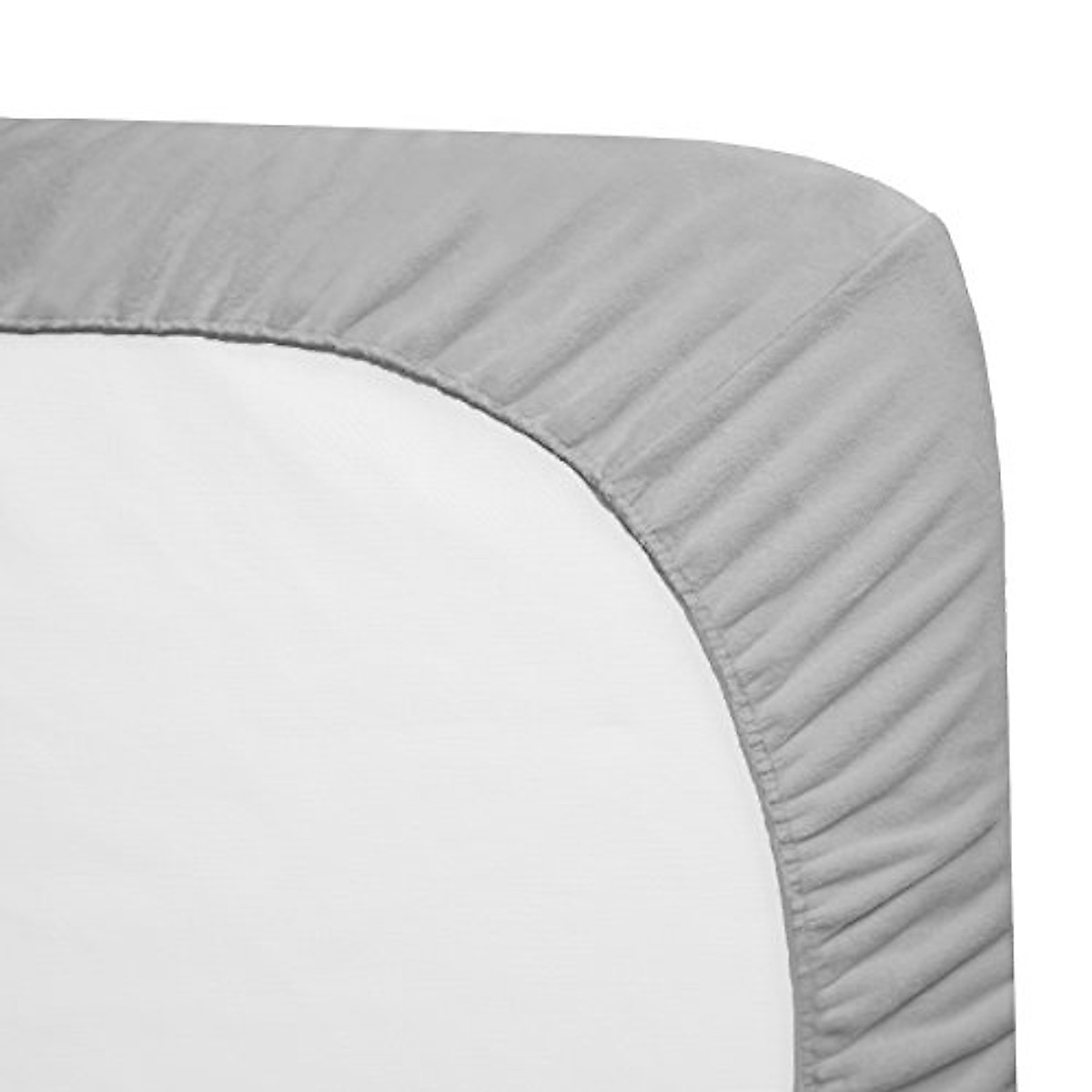 American Baby Company Heavenly Soft Chenille Fitted Pack N Play Playard Sheet, Gray, 27 x 39, for Boys and Girls