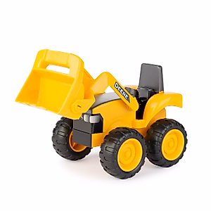 John Deere Vehicle Set - Includes Dump Truck Toy and Tractor Toy with Loader - Kids Outdoor Toys - Kids Construction Toys and Sandbox Toys - Yellow - 6 Inches - 2 Count - Ages 18 Months and Up