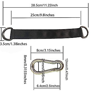 AIVOOF Tree Swing Straps, 2 PCS 25cm / 9.8inches Tree Swing Hanging Kit Heavy Duty Hanging Straps Holds 440 lbs with Carabiner Perfect for Tree Swing, Hammock, Plank