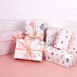 Buperor Black 28 Feet Gift Wrapping Paper Roll,Wedding Christmas Halloween Happy Birthday Gift Wrap,17 inches x 28 Feet Art Paper