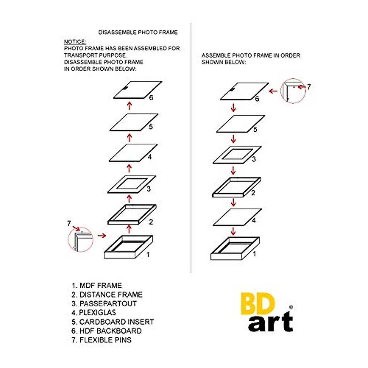 BD ART 20 x 20 (19.68x19.68) Inch 3D Box Picture Frame Black with Mount 15.75x15.75 inch Plexiglass Depth 1.18 inch